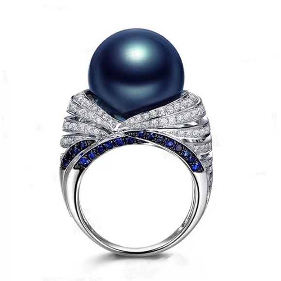 Jewelry | New Wedding Ring With Big Blue Pearl | Poshmark